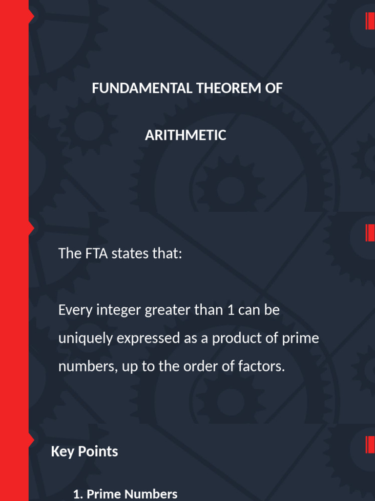 Fundamental Theorem of Arithmetic | PDF | Factorization | Prime Number