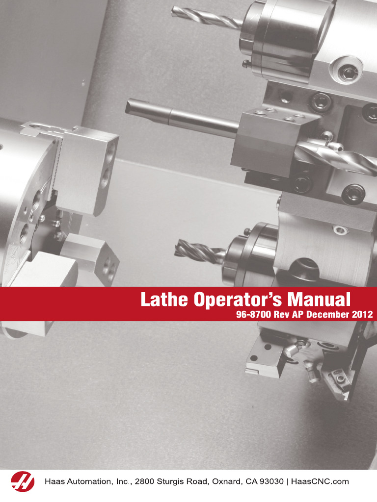 English Lathe Operator's Manual 2012 | PDF | Numerical Control | Damages