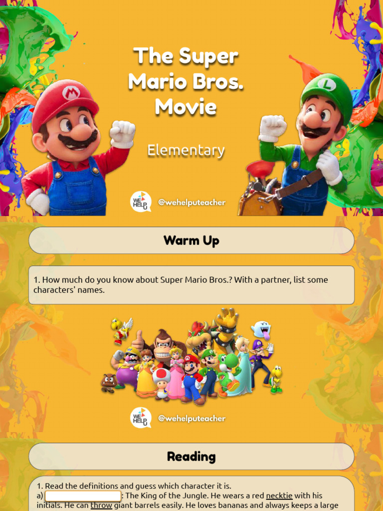 Super Mario Bros. Movie Activities | PDF | Mario | Japanese Games