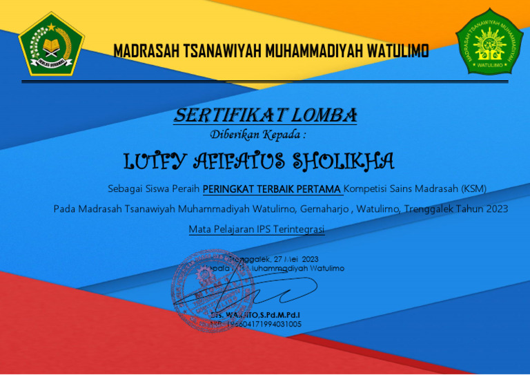 Sertifikat Lutfy | PDF