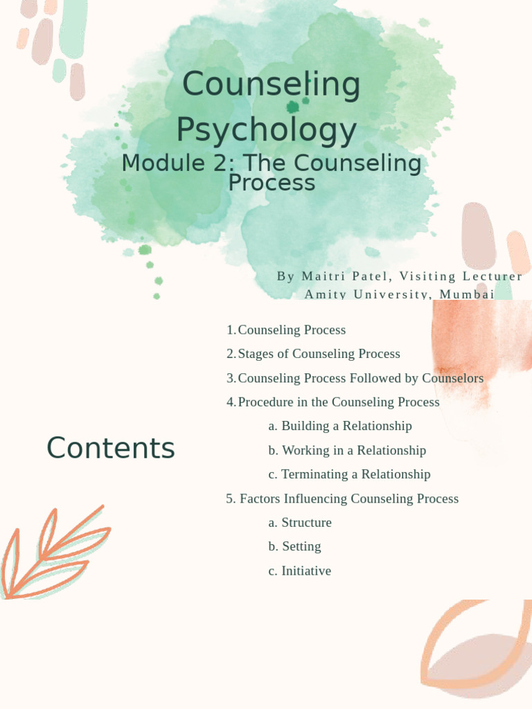 Module 2 The Counseling Process | PDF | Counseling Psychology ...