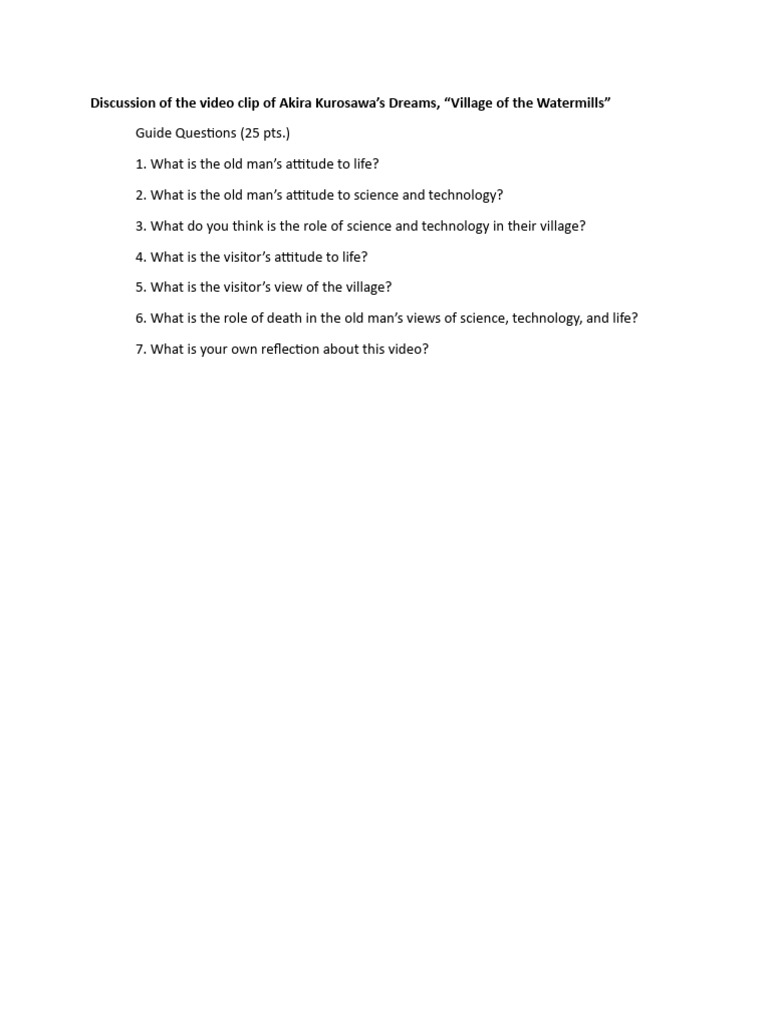 Chapter 3 Asynchronous Activity - Village of the Watermills - Guide Questions (1) | PDF