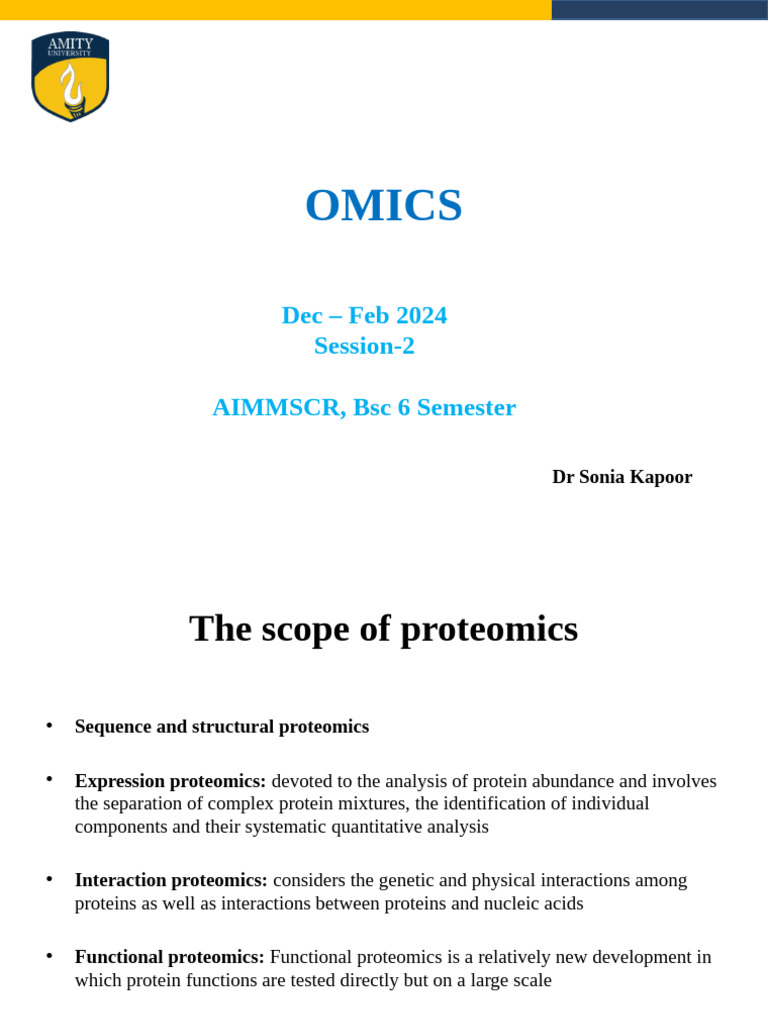 Lecture 2 &3 - Tools of Proteomics | PDF | Proteomics | Gel Electrophoresis