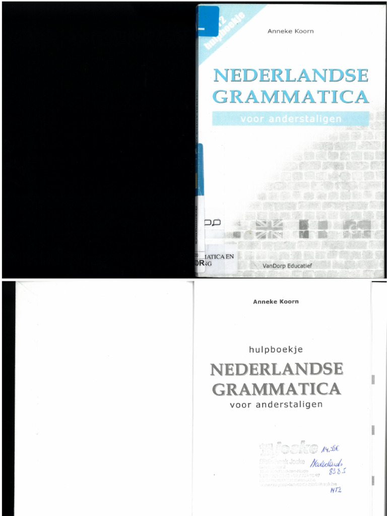 Nederlandse Grammatica Anneke Koorn Van Dorp Educatief 2010 | PDF