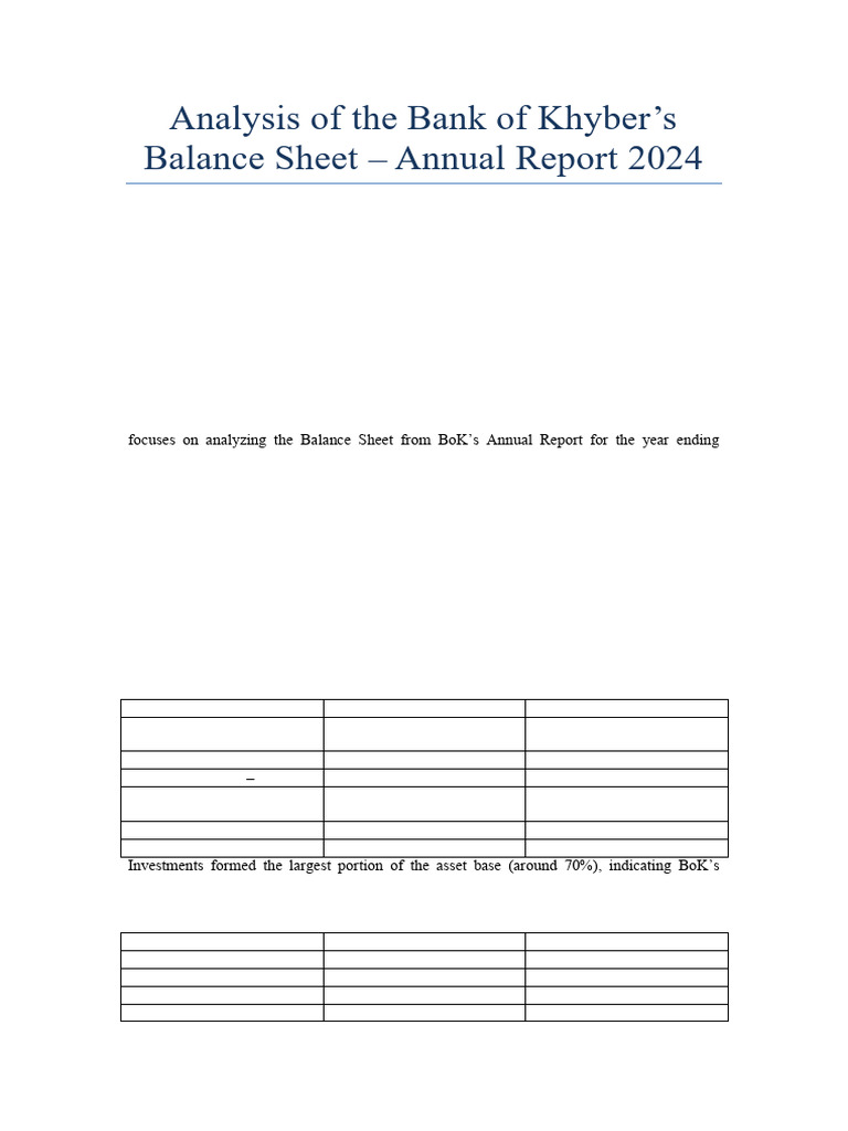 BOK Balance Sheet 2024 Assignment Tables | PDF | Balance Sheet | Equity (Finance)