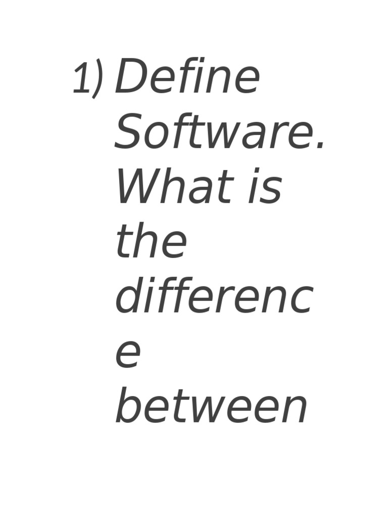 Software and Programming Language Overview | PDF