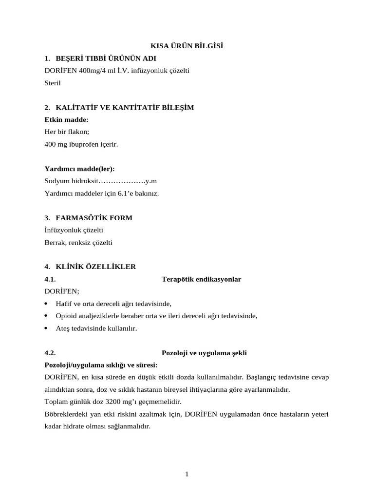 Dorifen 400 Mg 4 Ml Kub | PDF