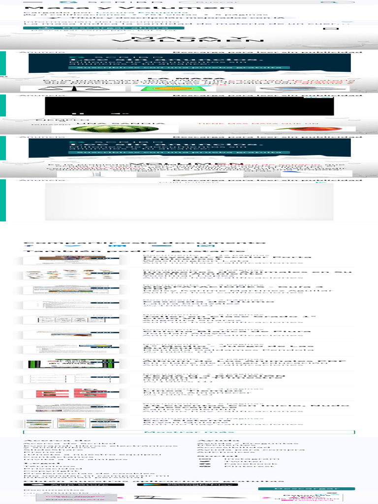 Masa y Volumen PDF | PDF