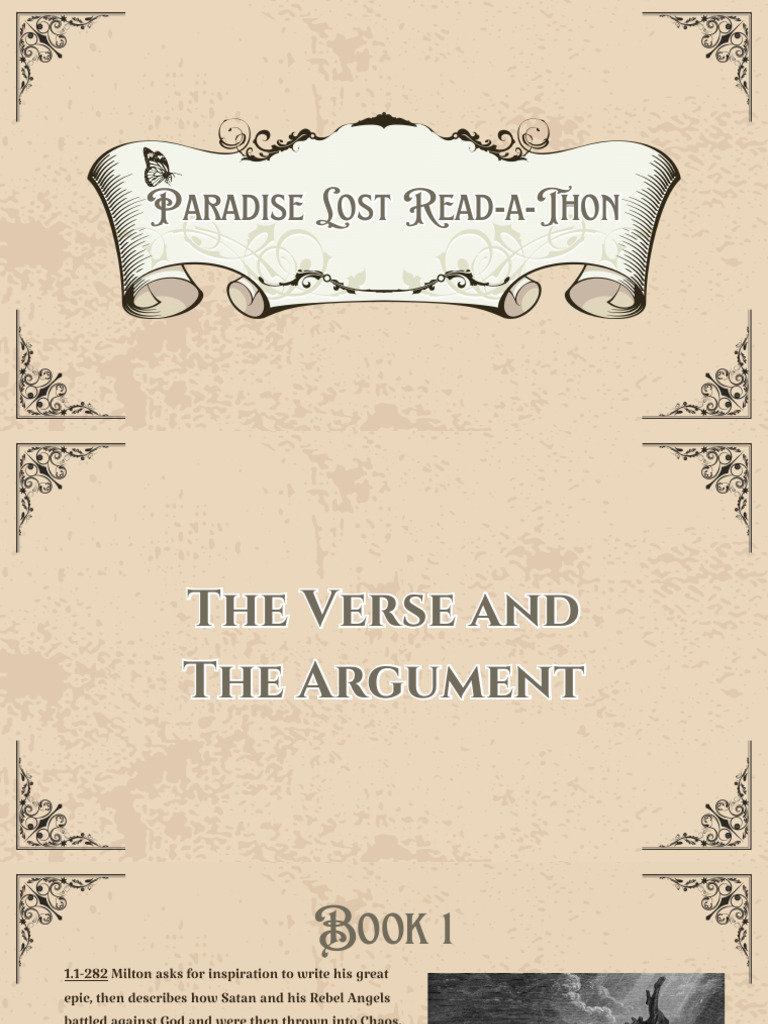 Paradise Lost Read-A-Thon Presentation | PDF | Adam | Satan