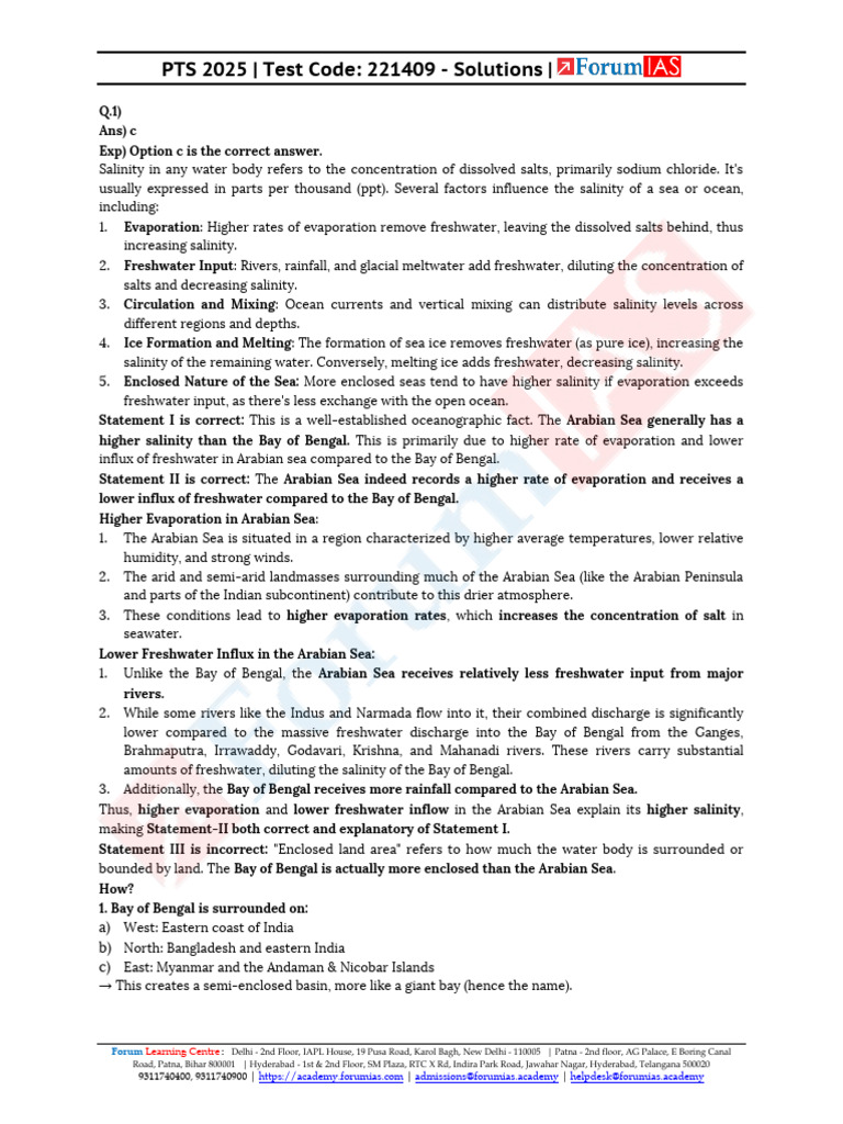 PTS 2025 GS Simulator Test 8 Solution Eng 1 | PDF | Mekong | Wetland