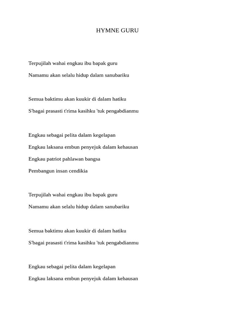 Hymne Guru | PDF