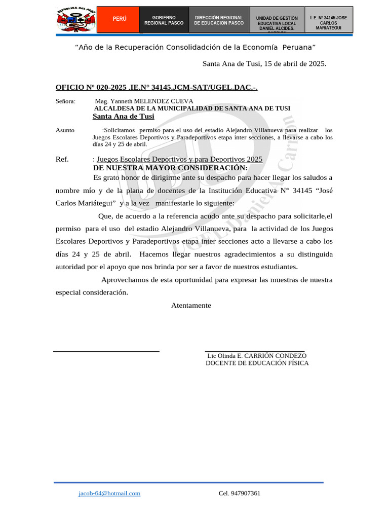 Oficio #018-2025.alferesi 2025 | PDF