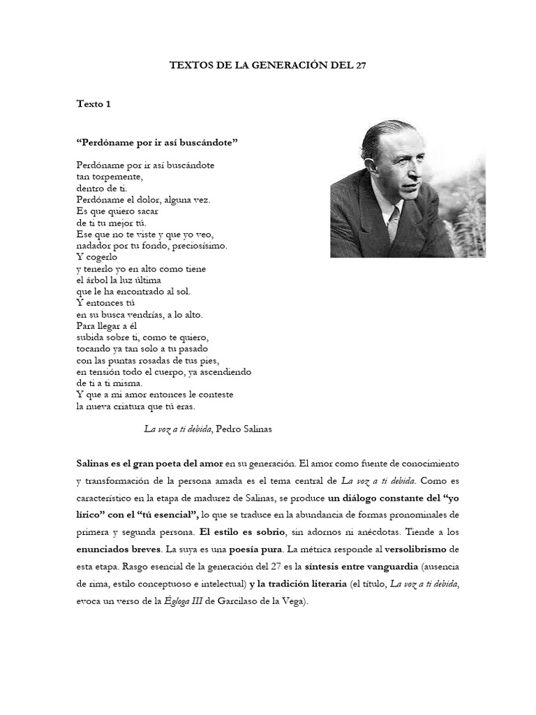 Poemas de amor en la Generación del 27 | PDF | Poesía