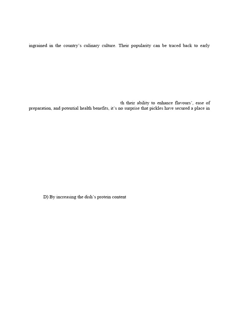 Practice | PDF | Pickling | Taste