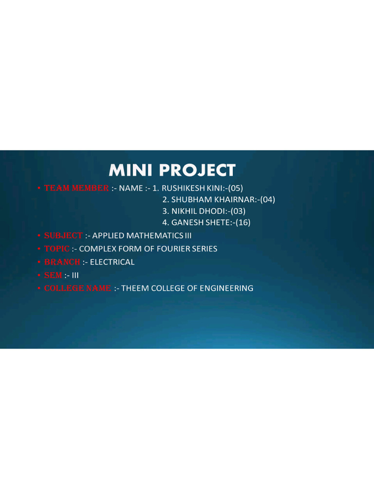 Sample For Mini Project - M3 - PPT-1 | PDF
