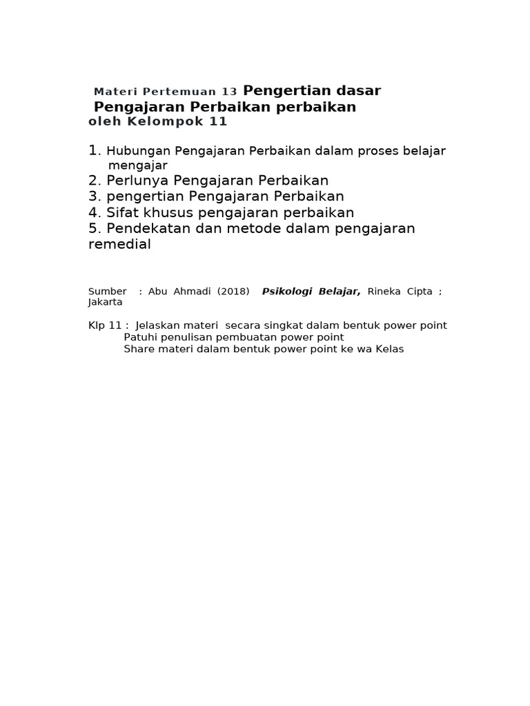 Materi Pert 13 Psikologi Pendidikan | PDF