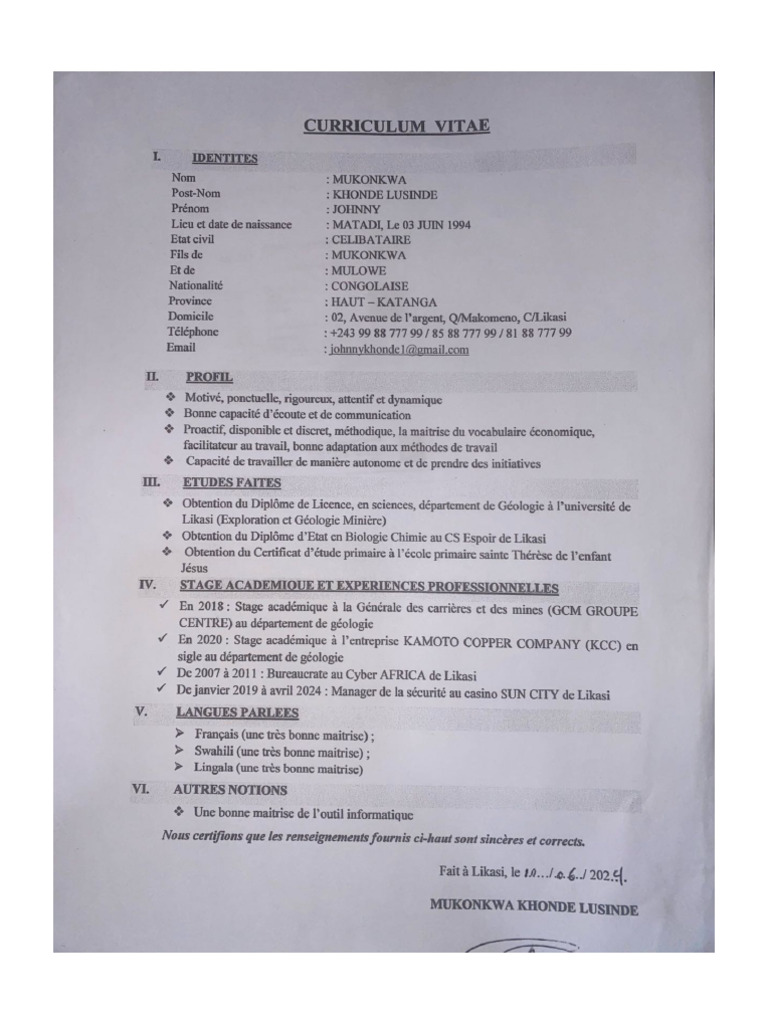 Mukonkwa Khonde Simple | PDF