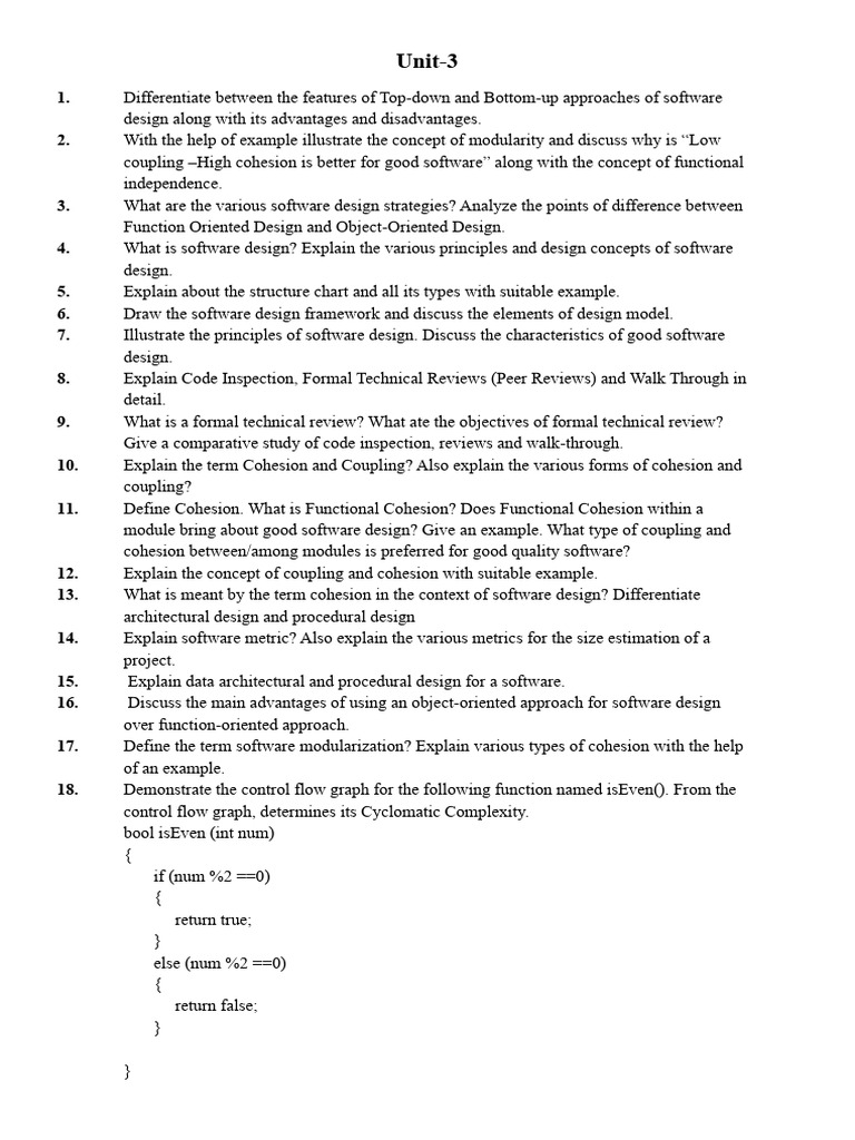 Unit 3 Previous Year Ques | PDF | Object Oriented Programming | Design