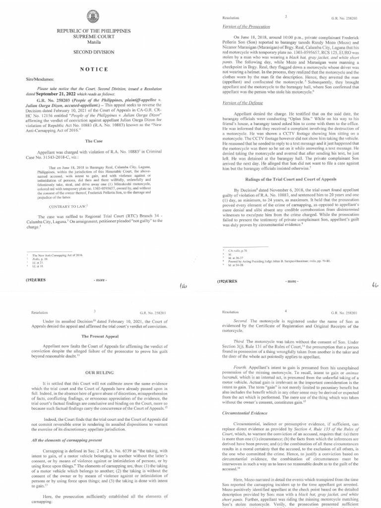 PP v. Dizon GR No. 258203 Sept. 21 2022 | PDF