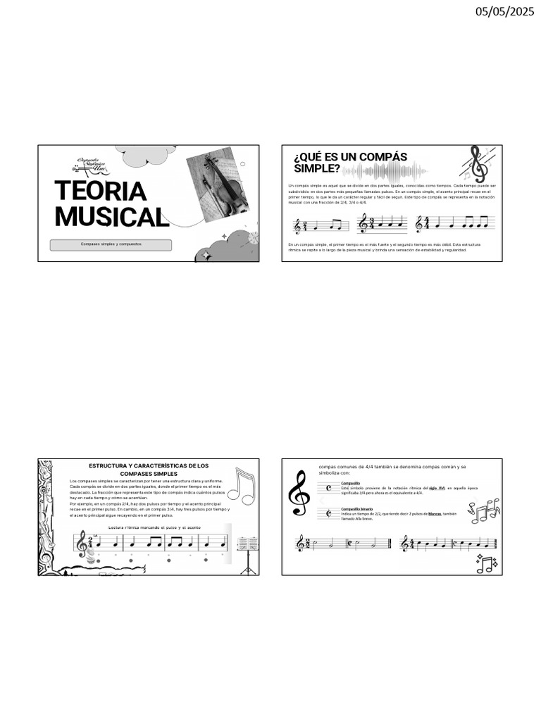 Compas Simple - 113501 | PDF | Ritmo | Teoría musical