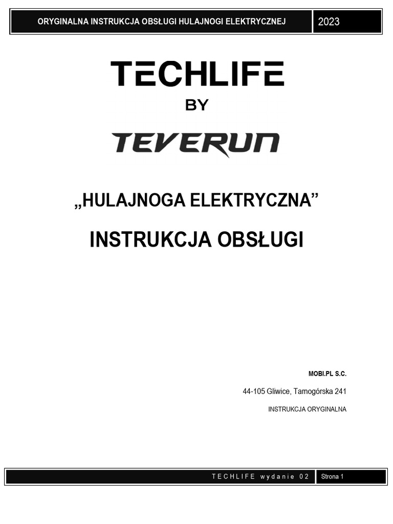 Teverun Techlife Manual | PDF
