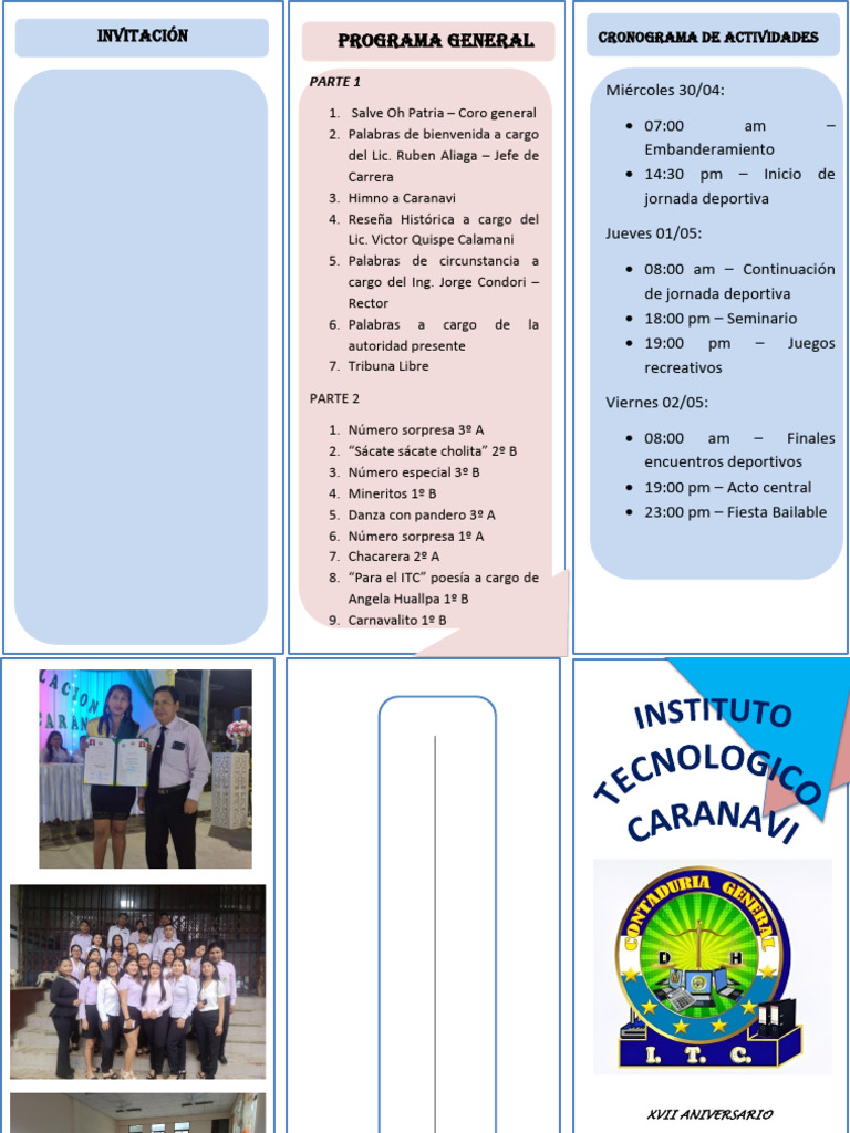 programa aniversario.. | PDF