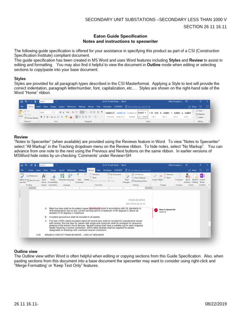 Eaton Guidespec Unit Substation Secondary 26-11-16 11 | PDF ...