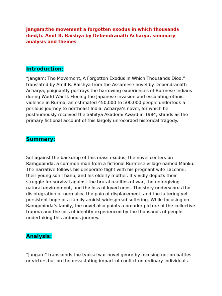 Jangam by Devendranath Acharya | PDF | Psychological Resilience