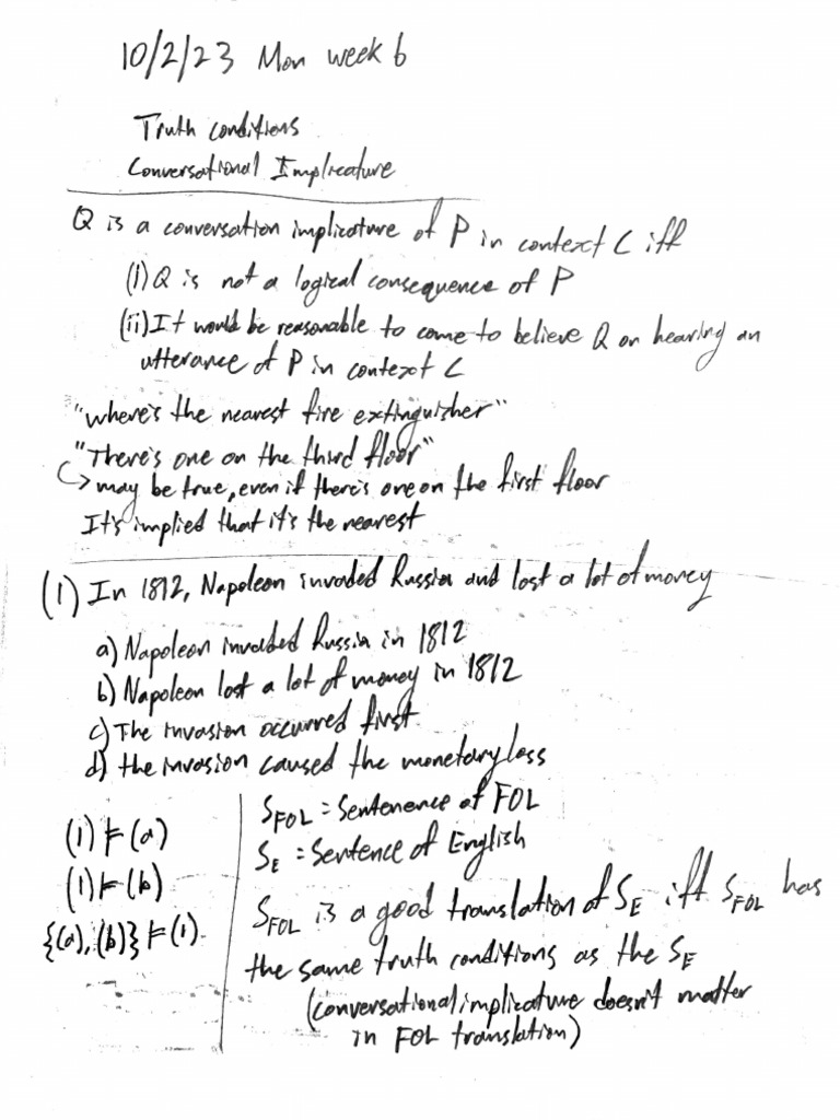 First Order Logic Notes | PDF