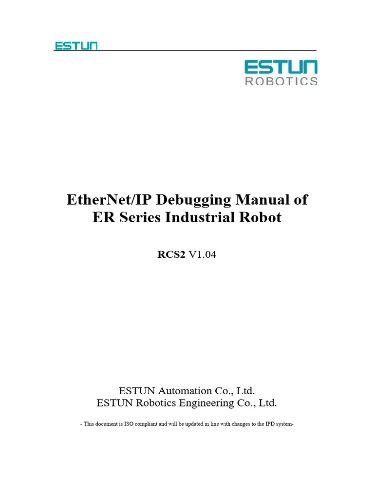 ER Series Industrial Robot EtherNetIP Interface Debugging Manual - RCS2 V1.04 | PDF | Internet ...