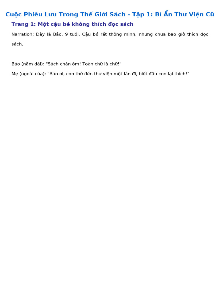 Truyen Tranh Cuoc Phuu Luu Trong The Gioi Sach Tap1 | PDF