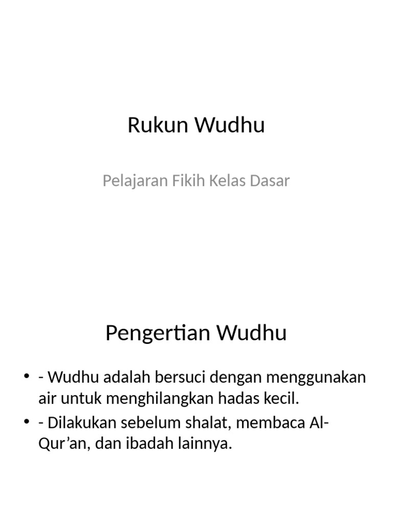 Rukun_Wudhu_PPT | PDF