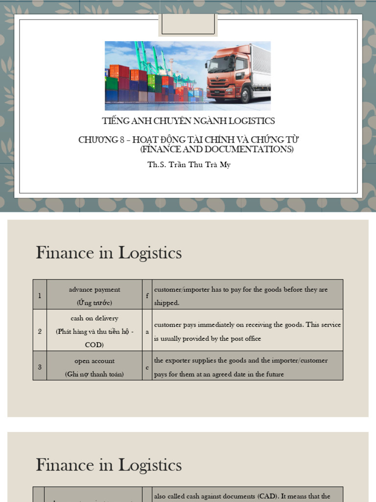 Chapter 8 - Finance & Documentation | PDF | Business Documents