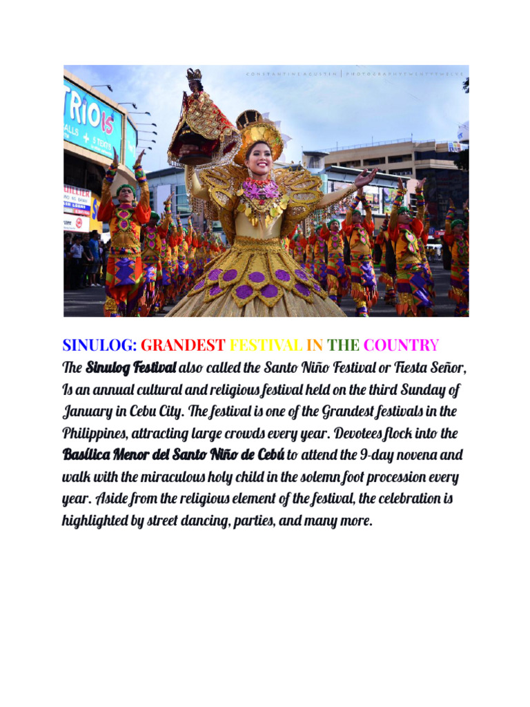 Sinulog - Grandest Festival in The Country | PDF