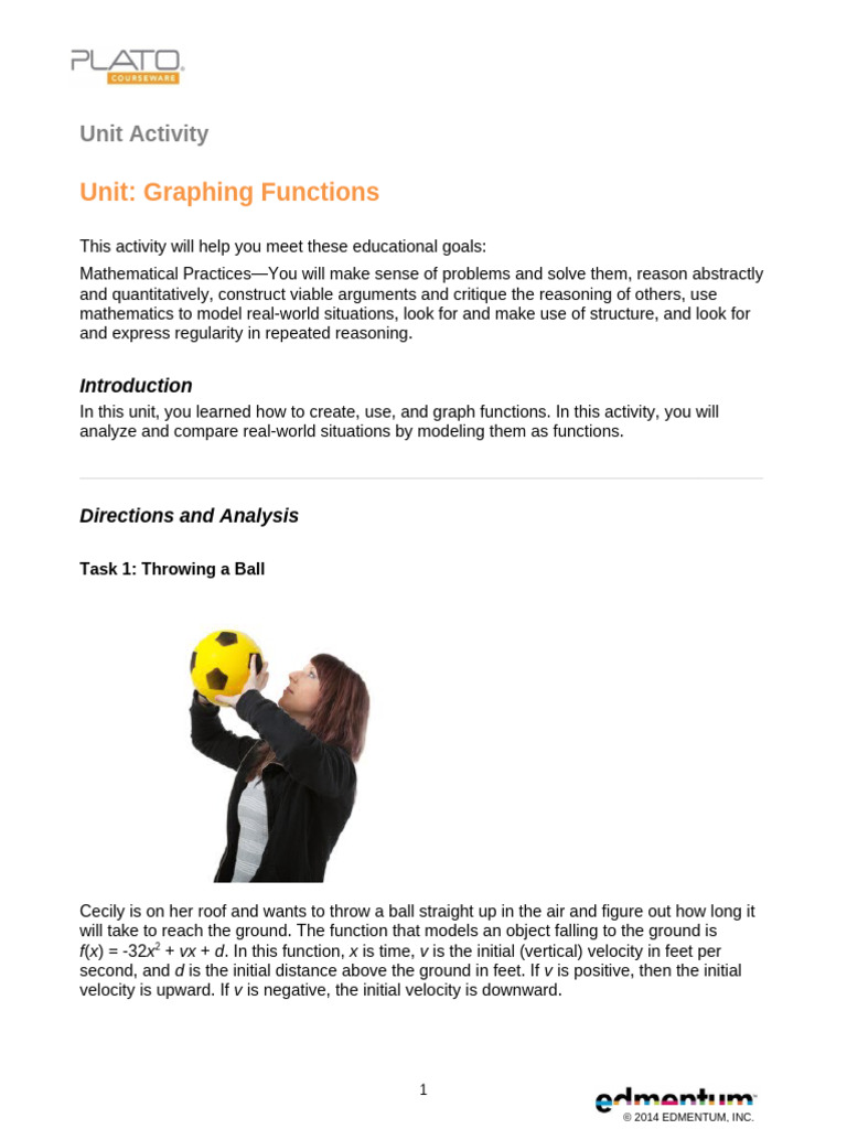 B1 - Graphing Functions - UA | PDF | Function (Mathematics)