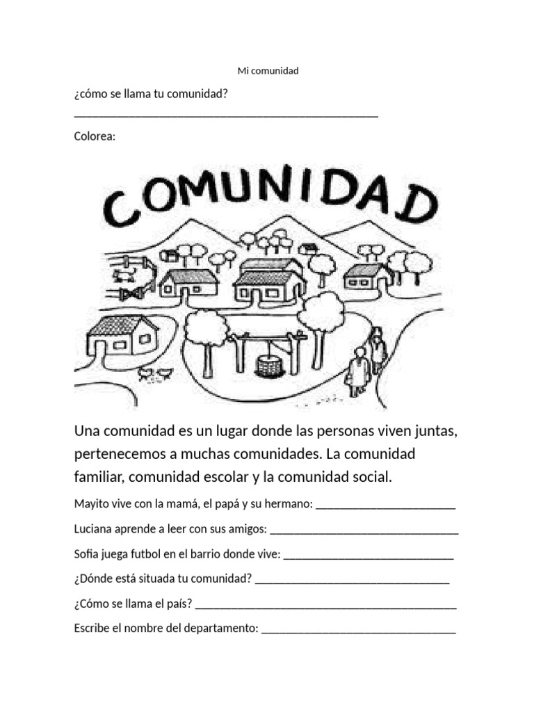 Mi Comunidad y sus Características | PDF