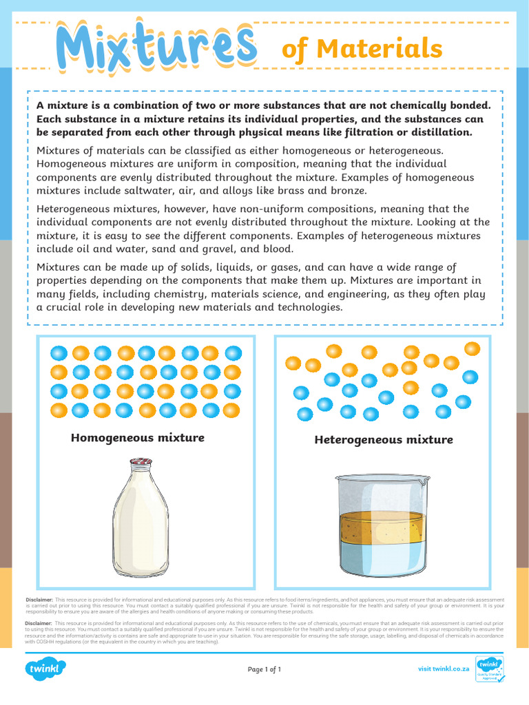 Understanding Mixtures: Types & Recipes | PDF | Mixture | Chemistry