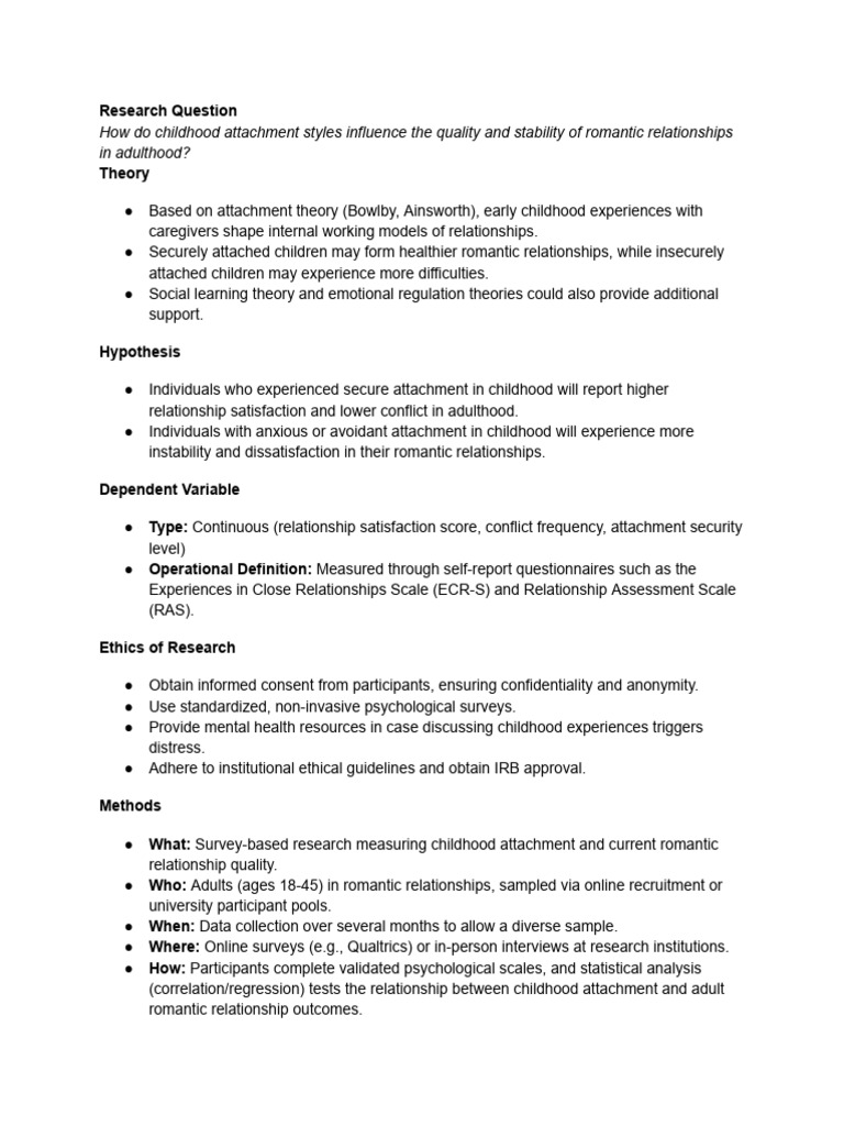 Psych 241 Research Proposal | PDF