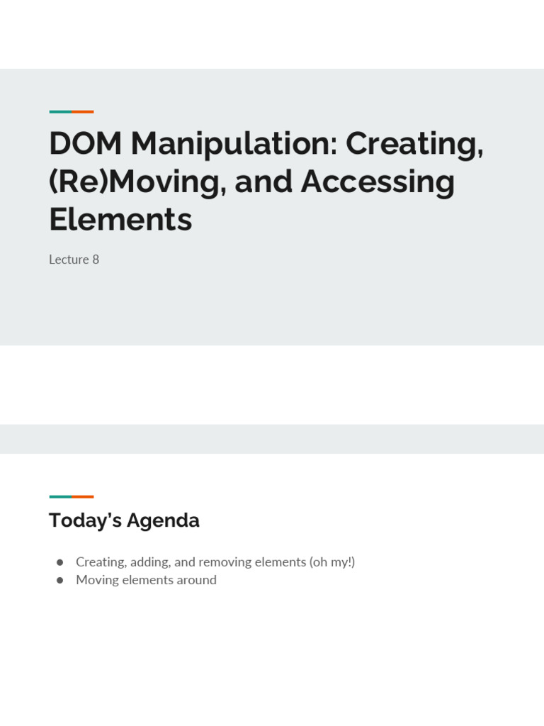 lecture08 | PDF | Document Object Model | Algorithms And Data Structures