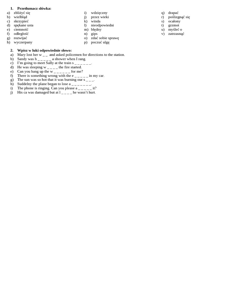Test Slowka Unit 4 | PDF