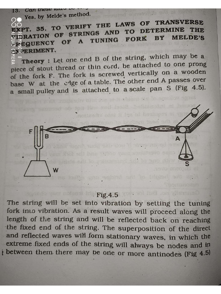 Ex-5.Tuning Fork by Meledes Experiment ( PDF Sheet ) | PDF