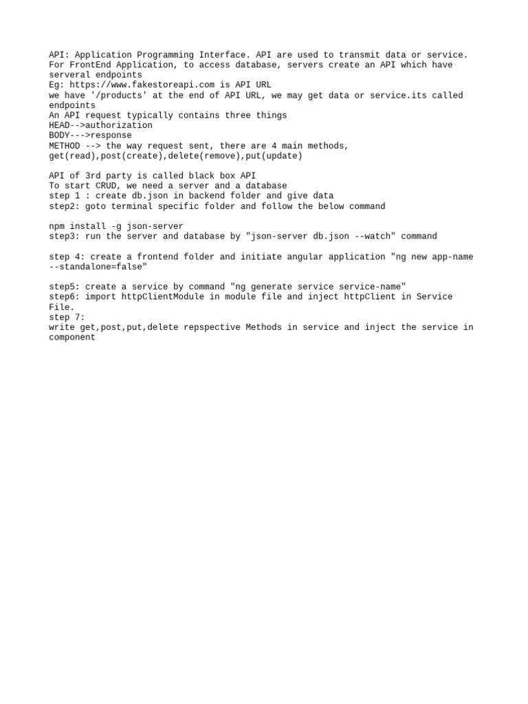 API Basics: CRUD Operations Guide | PDF