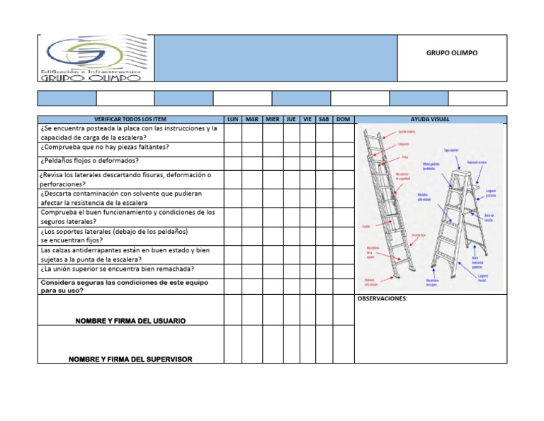 Check List Escalera | PDF