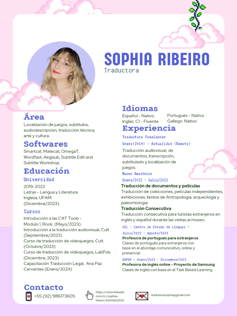Sophia CV - ES | PDF | Traducciones | Interpretación (filosofía)