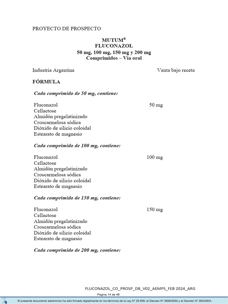 MUTUM Prospecto Profesionales RAFFO | PDF | Candidiasis | Química medicinal