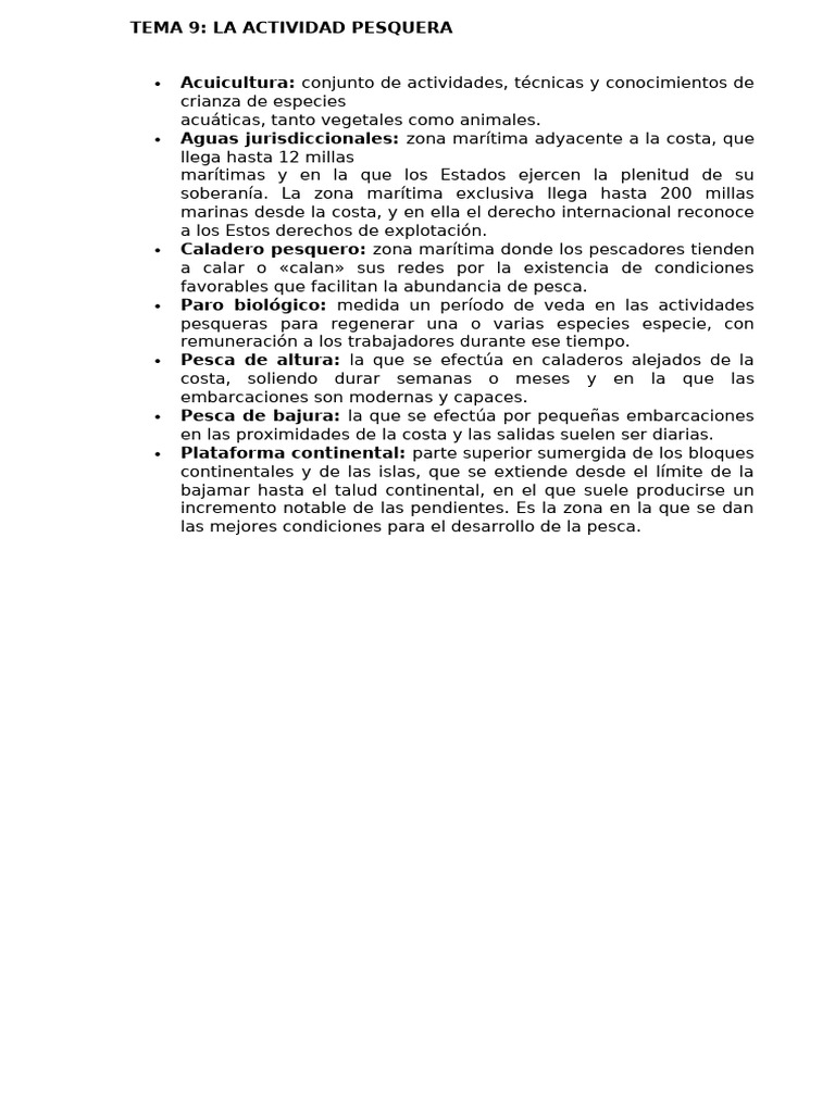 Vocabulario Pesca | PDF