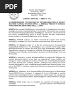 EO HAPAG For Barangays Sample | PDF | Food Security | Hunger