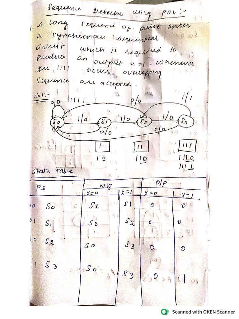 Sequence Detector Using PAL-1 | PDF