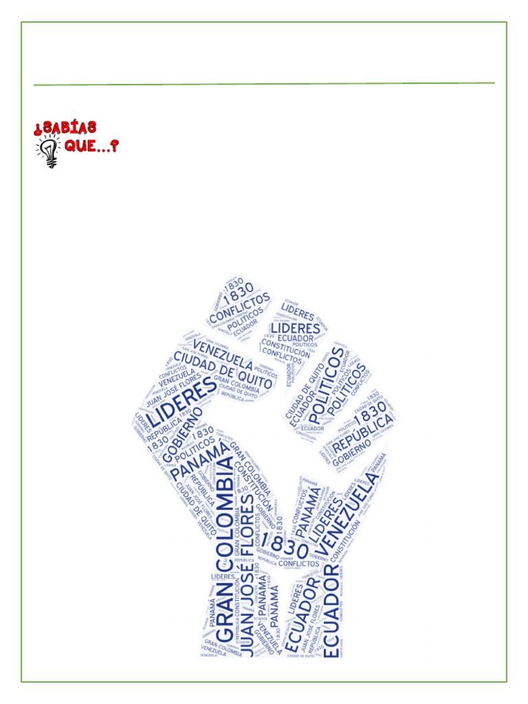 Tarea #5 (Eess, Inicios de La Republica Del Ecuador) | PDF | Ecuador | Colombia