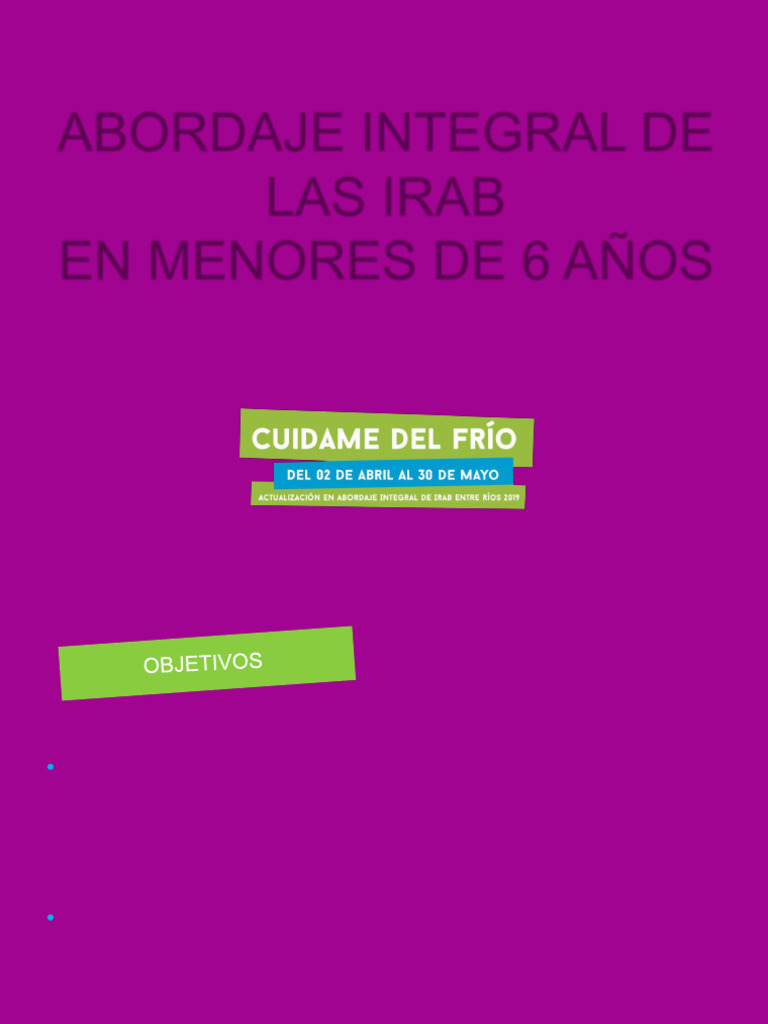 Abordaje Integral de Las IRAB en Menores de 6 Años | PDF | Neumonía ...